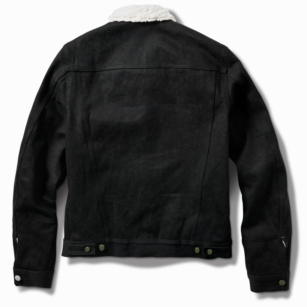 Shearling Denim Jacket - Sulfur Black | Shop Now - Schaeffer's Garment ...